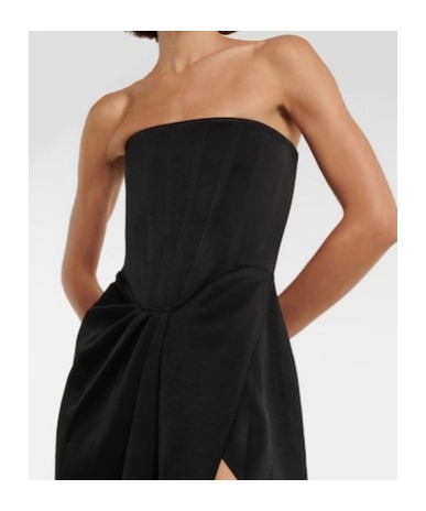 Alex Perry Ledger Strapless Satin Gown
