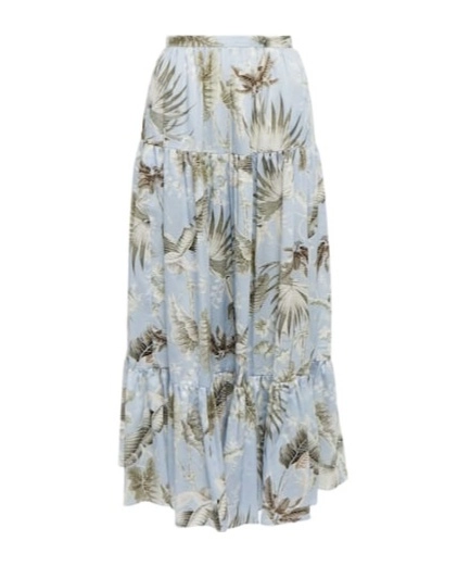 Erdem Olympia Printed Cotton Midi Skirt