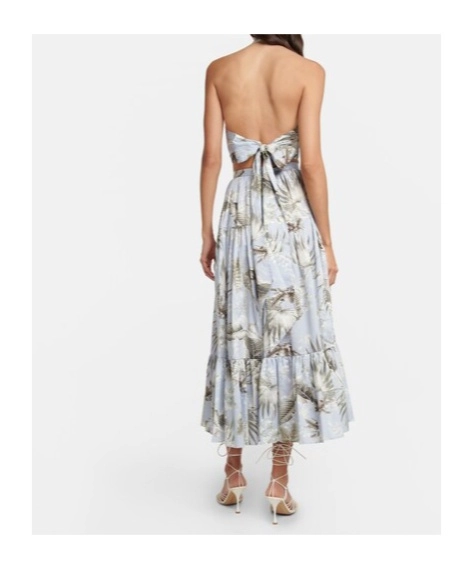 Erdem Olympia Printed Cotton Midi Skirt