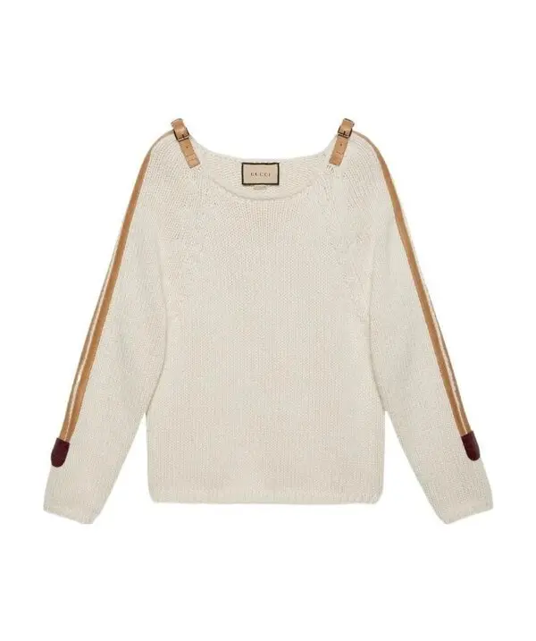 Gucci Buckle-strap Wool Jumper