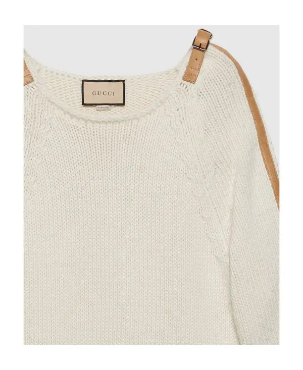 Gucci Buckle-strap Wool Jumper