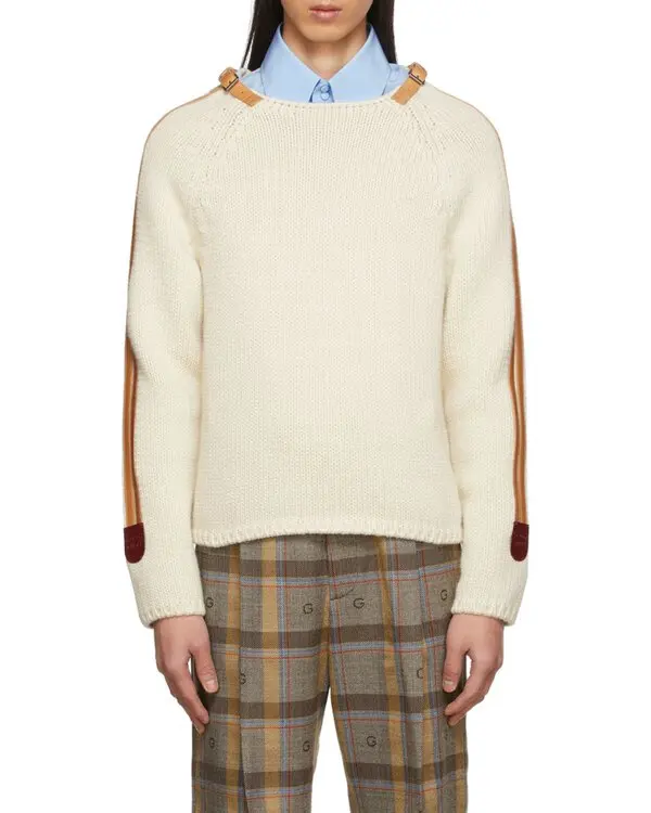 Gucci Buckle-strap Wool Jumper