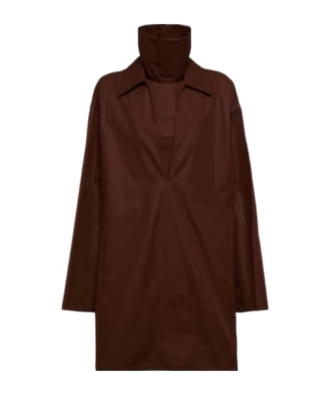 JIL SANDER Layered Cotton Minidress