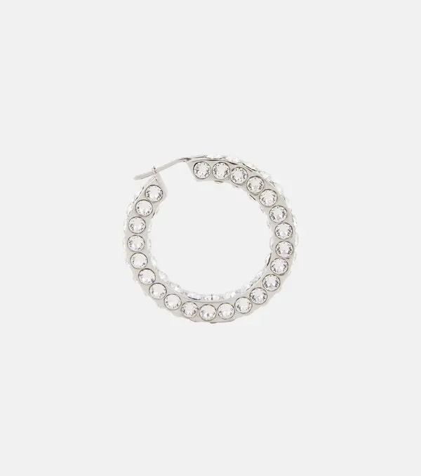 Amina Muaddi Jahleel Crystal-embellished Hoop Earrings