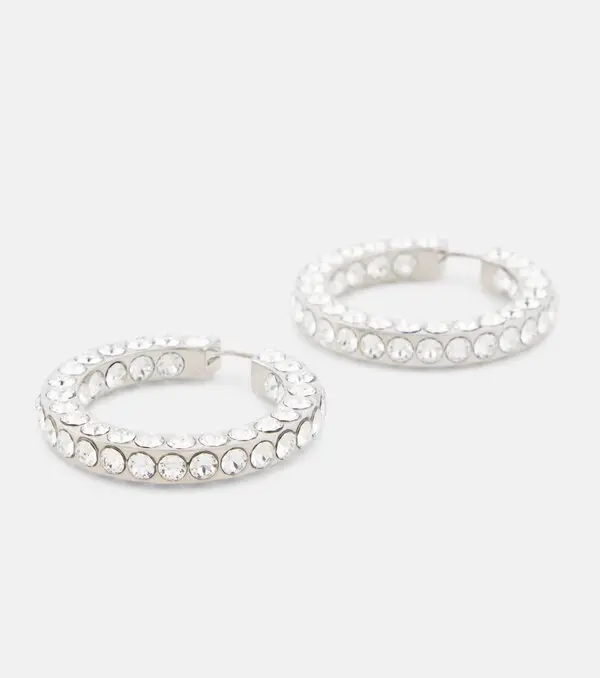 Amina Muaddi Jahleel Crystal-embellished Hoop Earrings