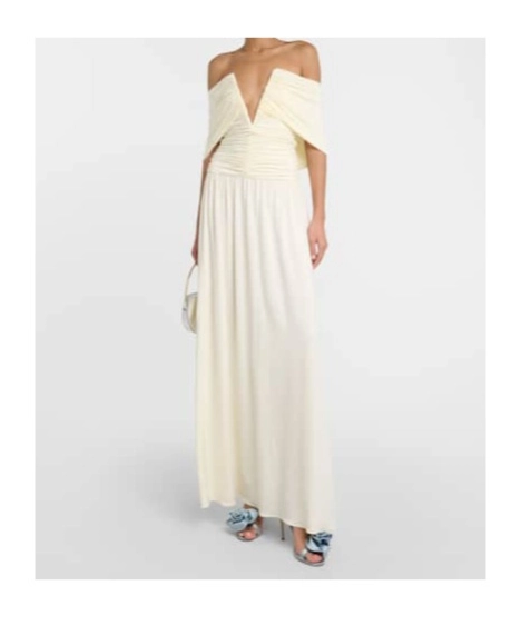 Magda Butrym Off-shoulder Gathered Maxi Dress