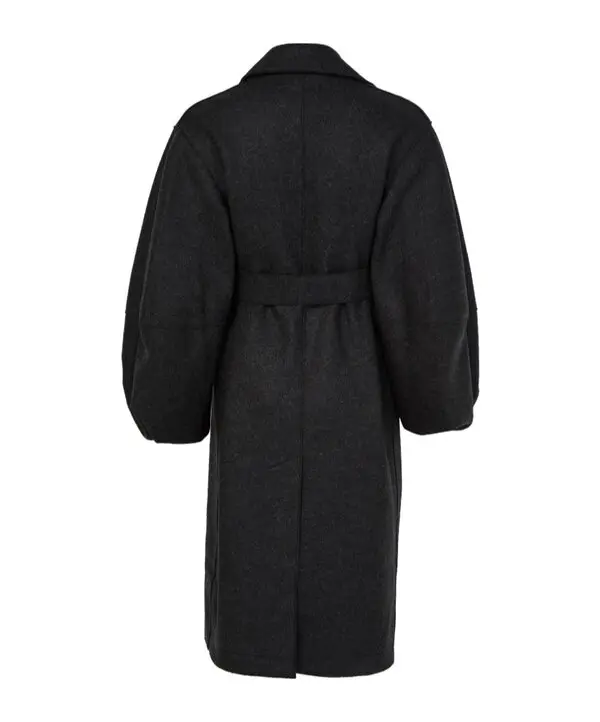 Harris Wharf London Puff-sleeved Coat In Pressed Wool