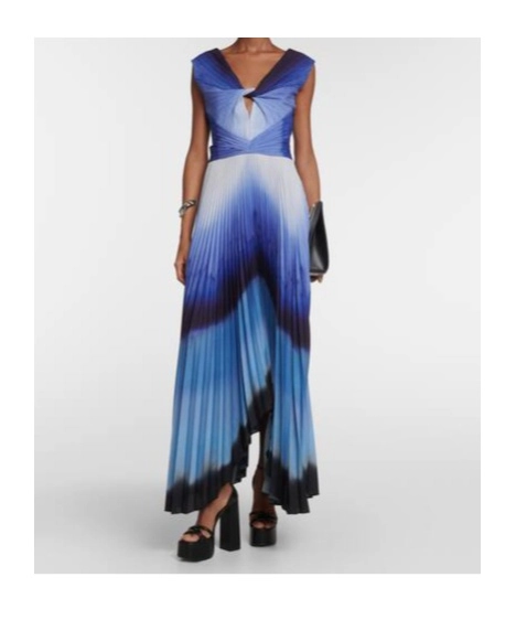 Altuzarra Printed Pleated Maxi Dress