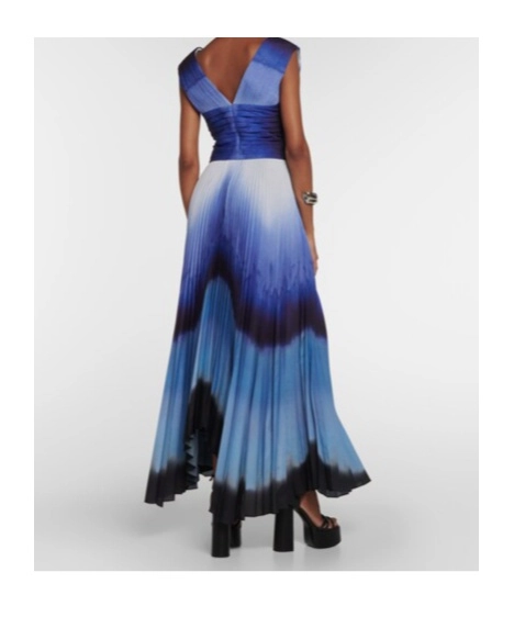 Altuzarra Printed Pleated Maxi Dress