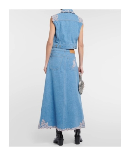 Rabanne Embroidered Denim Vest