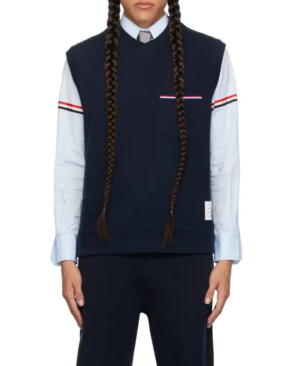 Thom Browne V-neck Knitted Vest
