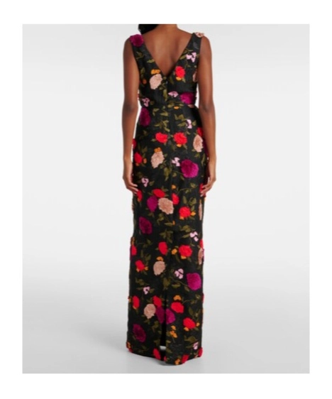 Erdem Embroidered Jacquard Gown