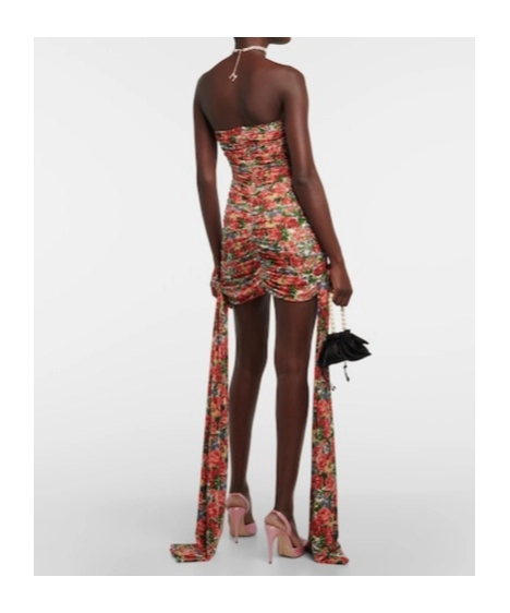 Magda Butrym Floral Ruched Mini Dress