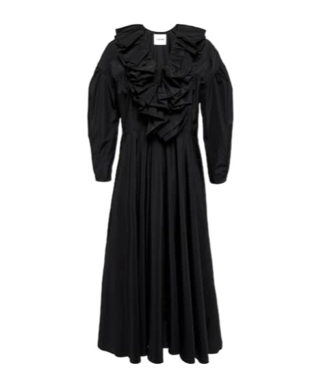 JIL SANDER Ruffle-trimmed Midi Dress