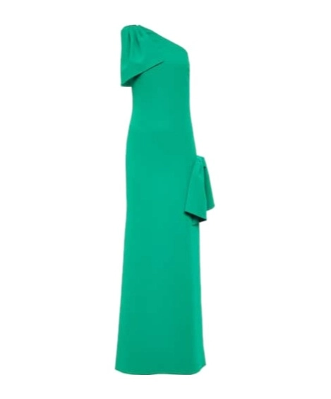 Elie Saab Draped One-shoulder Gown - Green