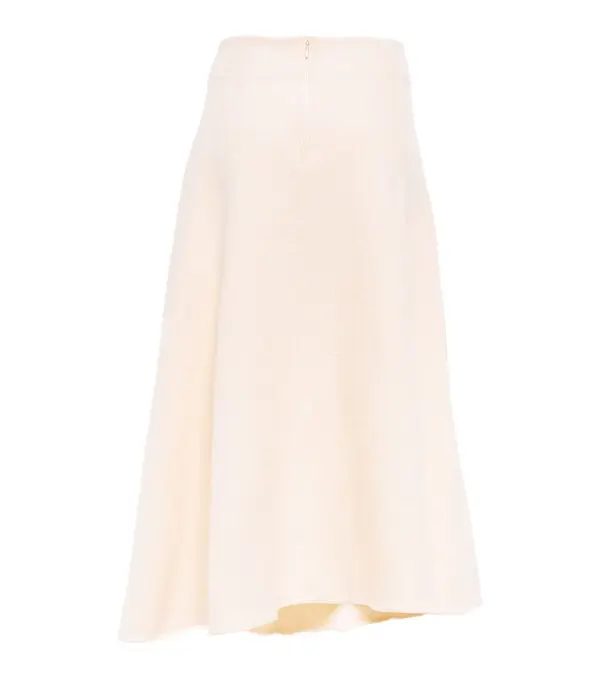 JIL SANDER High-rise Virgin Wool Midi Skirt