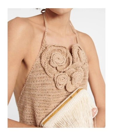 Magda Butrym Crochet Halter Neck Minidress