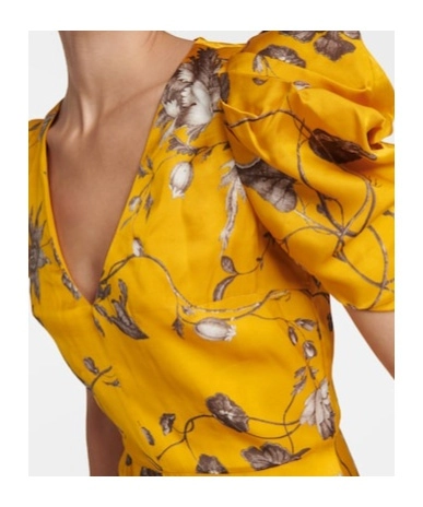 Erdem Floral Satin Midi Dress