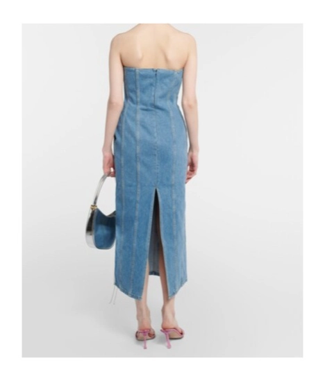 Magda Butrym Denim Bustier Midi Dress