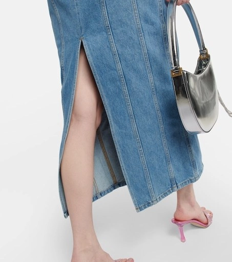 Magda Butrym Denim Bustier Midi Dress