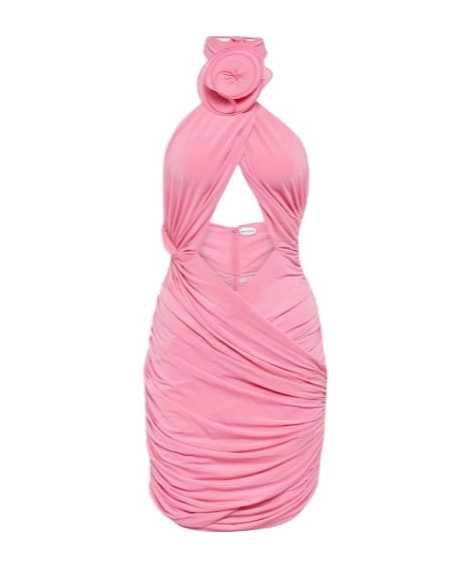 Magda Butrym Floral-appliqué Silk-blend Minidress