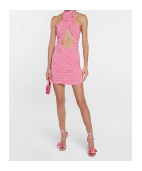 Magda Butrym Floral-appliqué Silk-blend Minidress