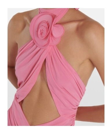 Magda Butrym Floral-appliqué Silk-blend Minidress