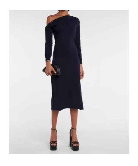 Altuzarra Jeevika Wool-blend Midi Dress With Button Details - Black