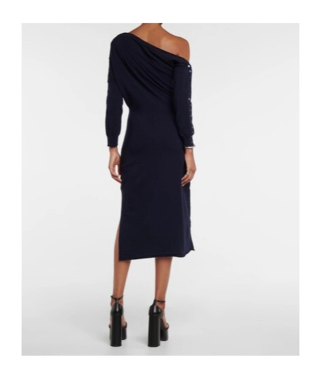Altuzarra Jeevika Wool-blend Midi Dress With Button Details - Black