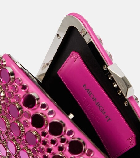 Attico Midnight Studded Leather Clutch