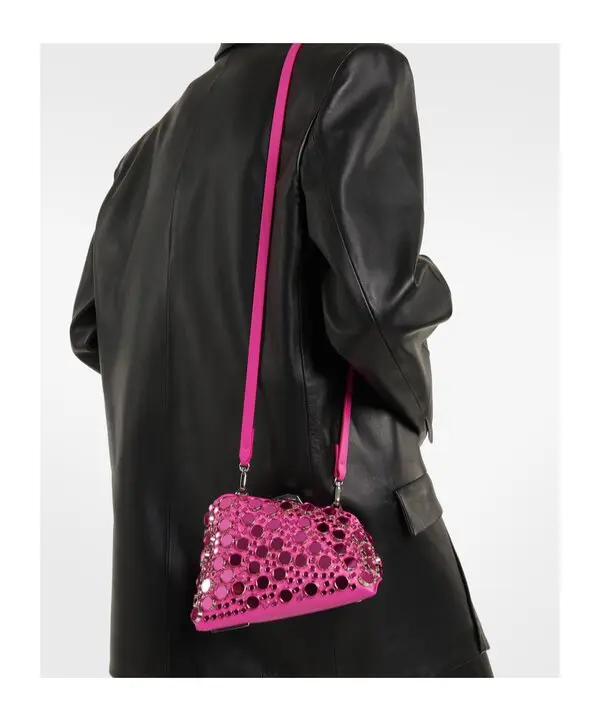 Attico Midnight Studded Leather Clutch