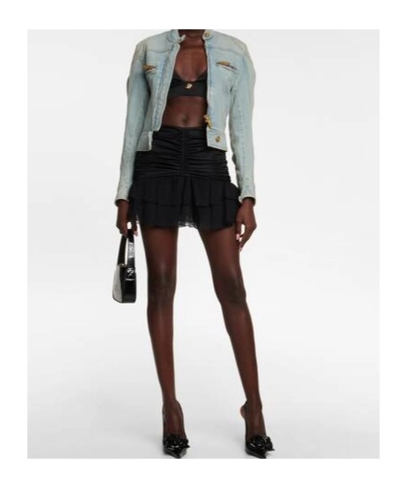 Blumarine Front Zip-up Denim Jacket