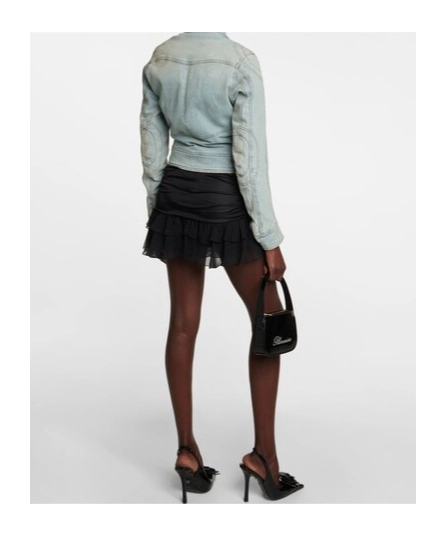 Blumarine Front Zip-up Denim Jacket