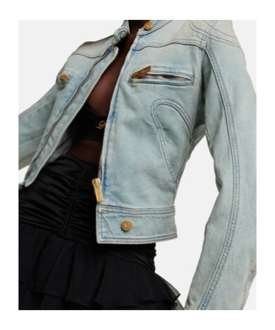 Blumarine Front Zip-up Denim Jacket