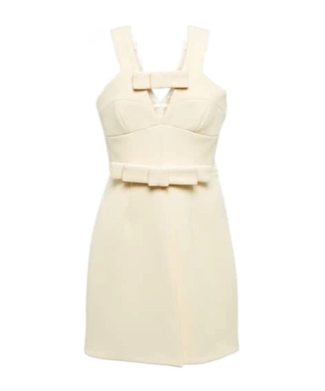 JIL SANDER Bow-detail Wool-blend Minidress