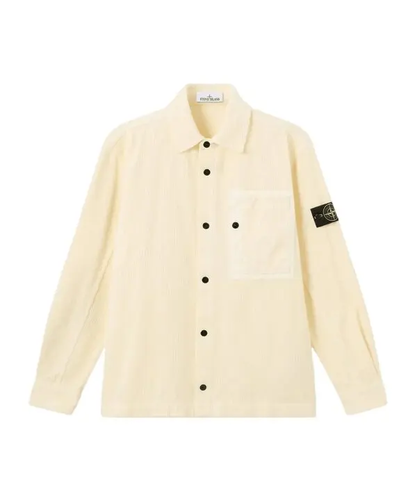 Stone Island Snap-button Shirt Jacket With Chest Pockets