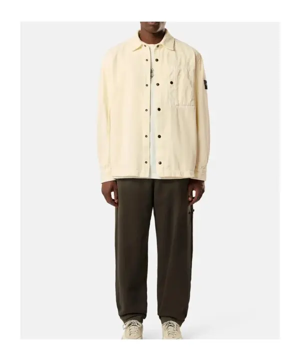 Stone Island Snap-button Shirt Jacket With Chest Pockets