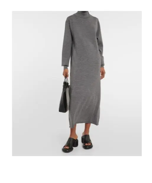 JIL SANDER Cashmere Turtleneck Midi Dress