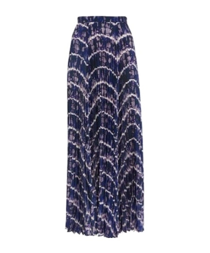 Altuzarra Sif Printed Pleated Maxi Skirt - Black