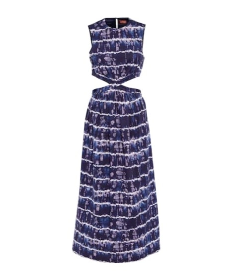 Altuzarra Ashima Cutout Cotton-blend Midi Dress - Blue