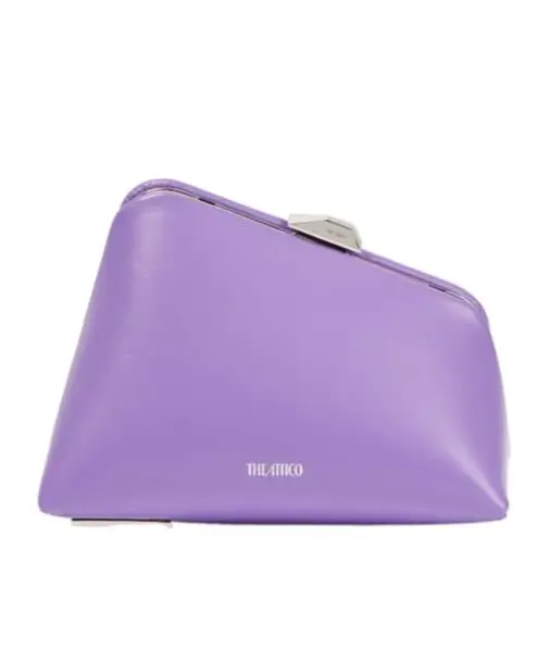 Attico Midnight Mini Embellished Leather Clutch