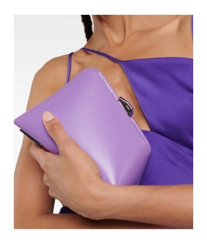 Attico Midnight Mini Embellished Leather Clutch