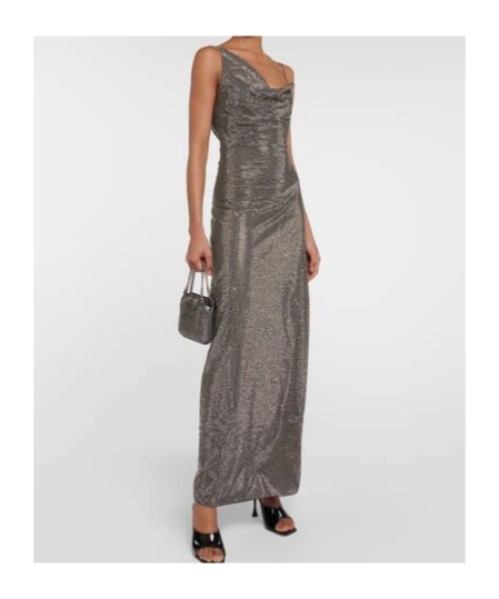 Stella McCartney Asymmetrical Embellished Maxi Dress
