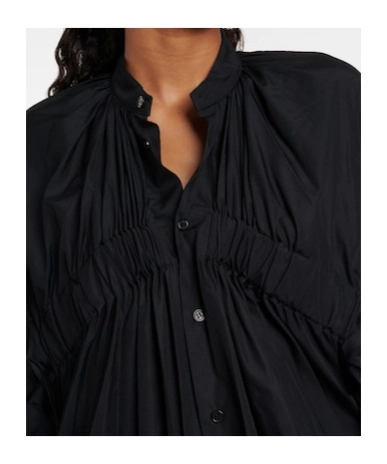 Comme Des Garçons Draped Cotton Midi Dress