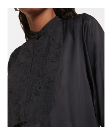 Plan C Asymmetric Pleated Midi Dress