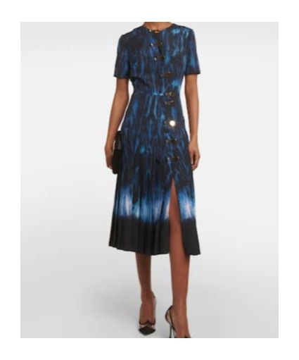 Altuzarra Myrtle Printed Pleated Midi Dress