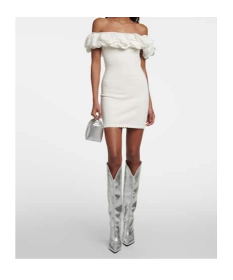 Alexandre Vauthier Off-shoulder Ruffle-trimmed Minidress