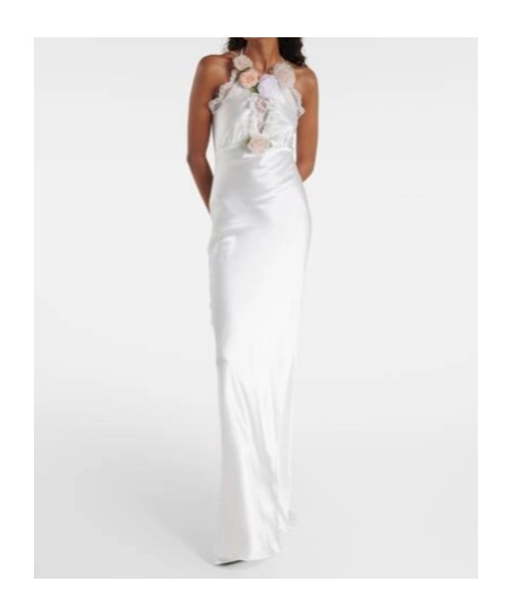 RODARTE Floral Lace-trimmed Silk Dress
