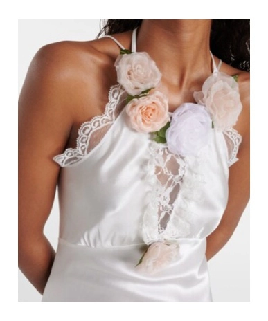 RODARTE Floral Lace-trimmed Silk Dress