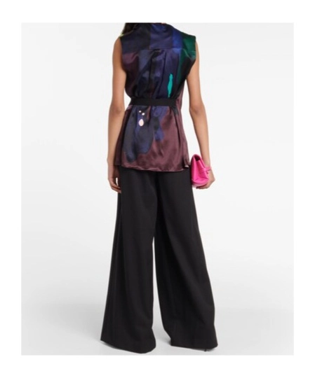 ROKSANDA Printed Self-tie Silk Top